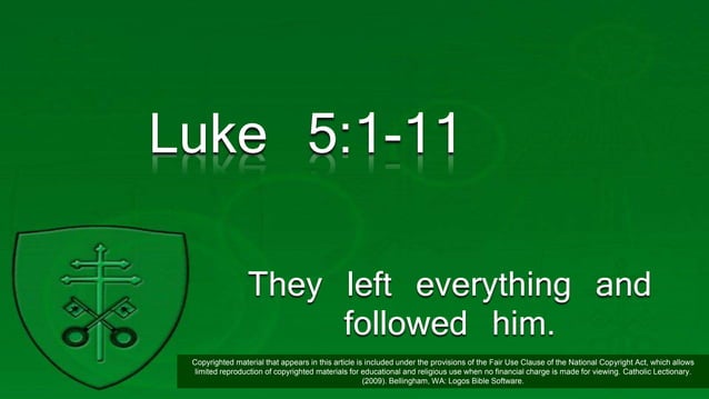 5th Sunday - Gospel - Luke 5:1–11 | PPSX