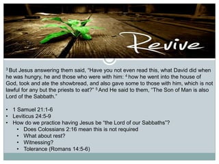 Luke 6 jesus lord of the sabbath | PPTX