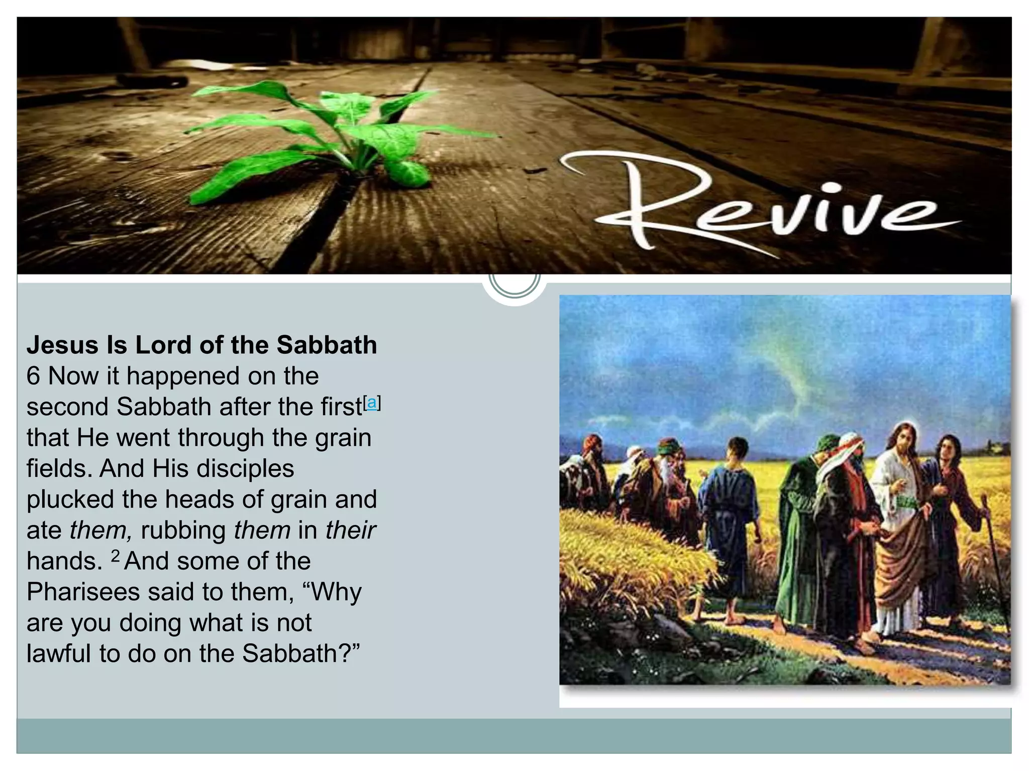 Luke 6 jesus lord of the sabbath | PPTX