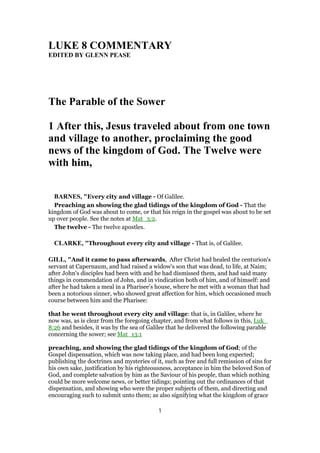 Luke 8 commentary | PDF