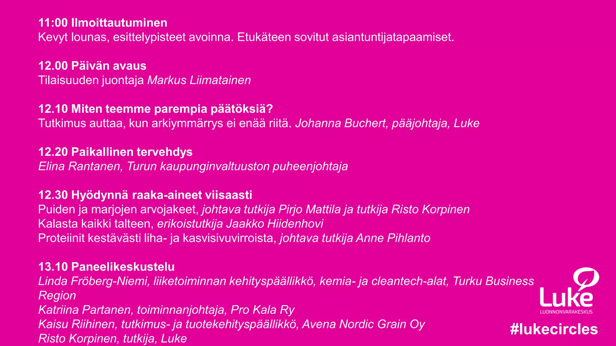 Luke circles turku_ohjelma | PPT