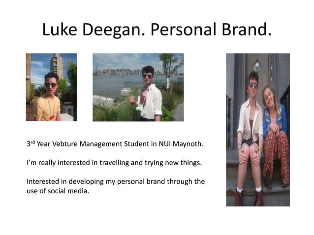 Luke deegan. personal branding. social media. | PPT