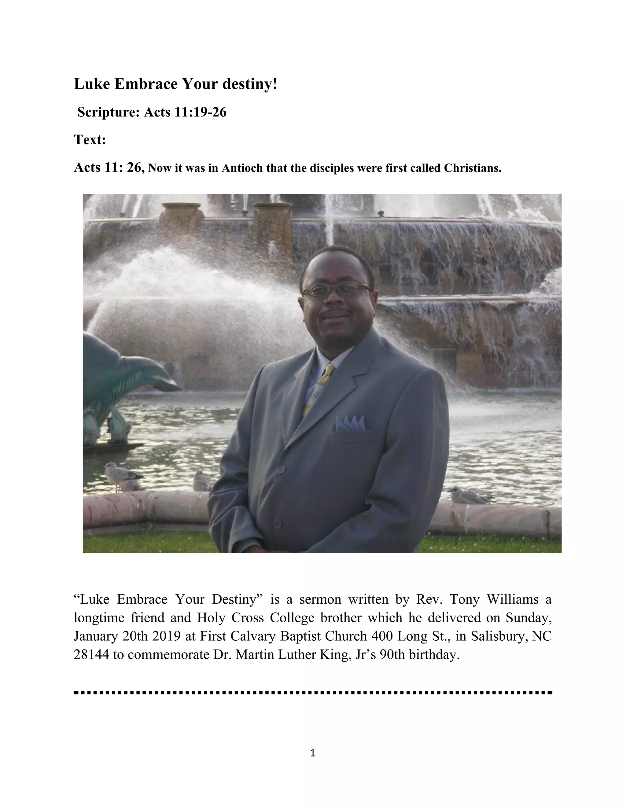 Luke Embrace Your Destiny | PDF