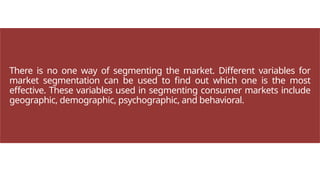 LUKE JERICHO MARAMAG-Market Segmentation, Targeting, and Positioning ...