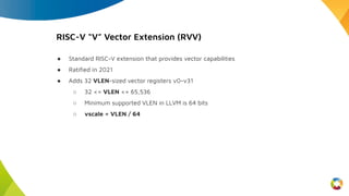 Vector Codegen in the RISC-V Backend | PPT