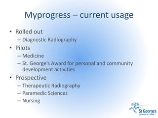 Cross-faculty implementation of Myprogress | PPTX
