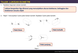 Lukisan Isometri Grafik Komunikasi Teknikal | PPT