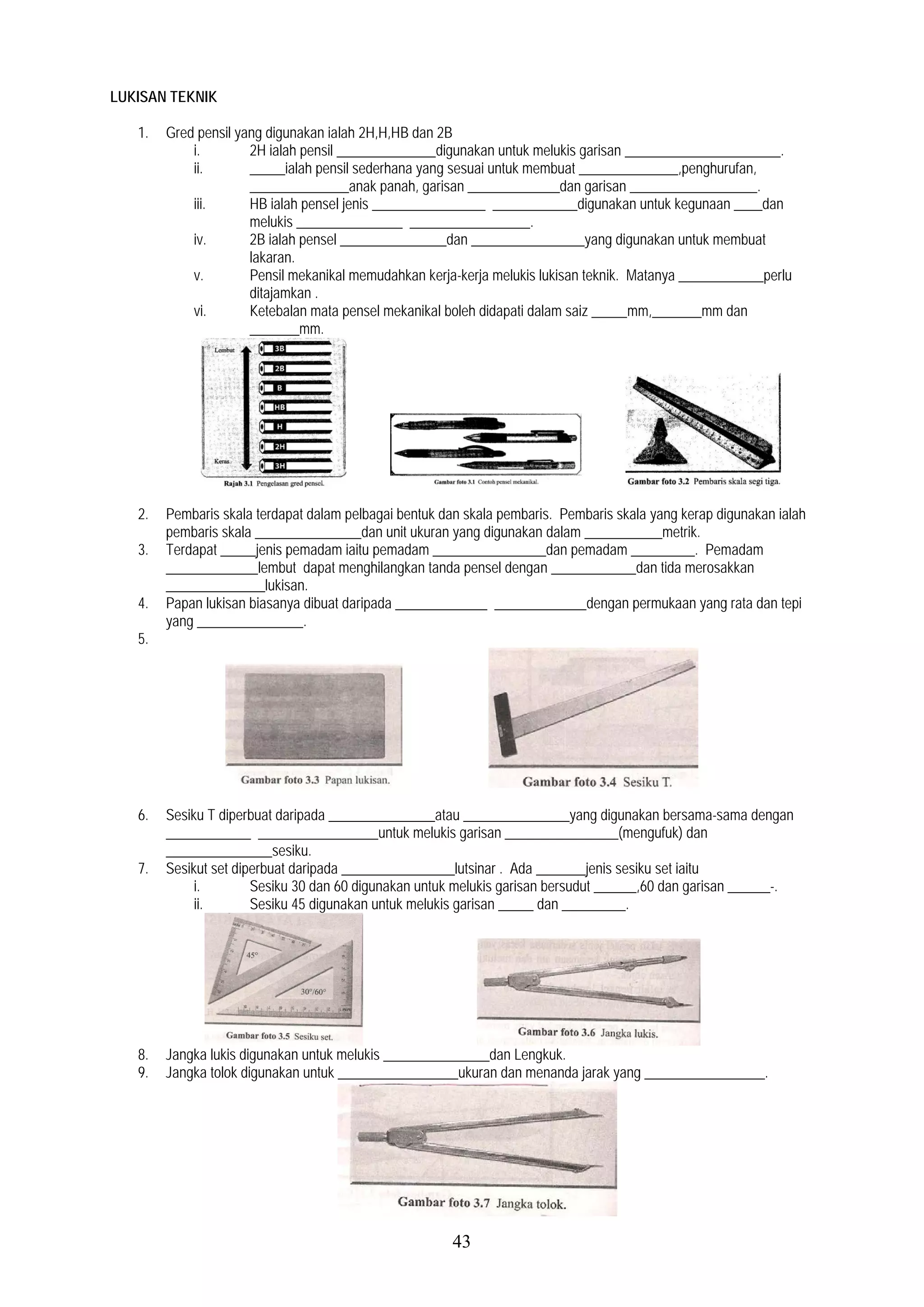 Lukisanteknik modul soalan | PDF