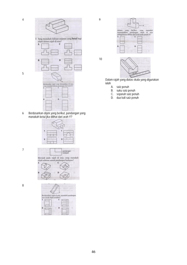 Lukisanteknik modul soalan | PDF