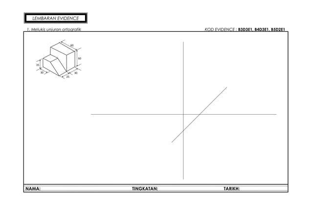 Lukisan unjuran ortografik | DOC