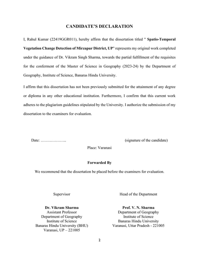 LAND USE LAND COVER AND NDVI OF MIRZAPUR DISTRICT, UP | PDF