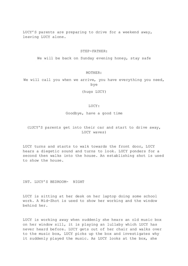 Lullaby Script | DOCX