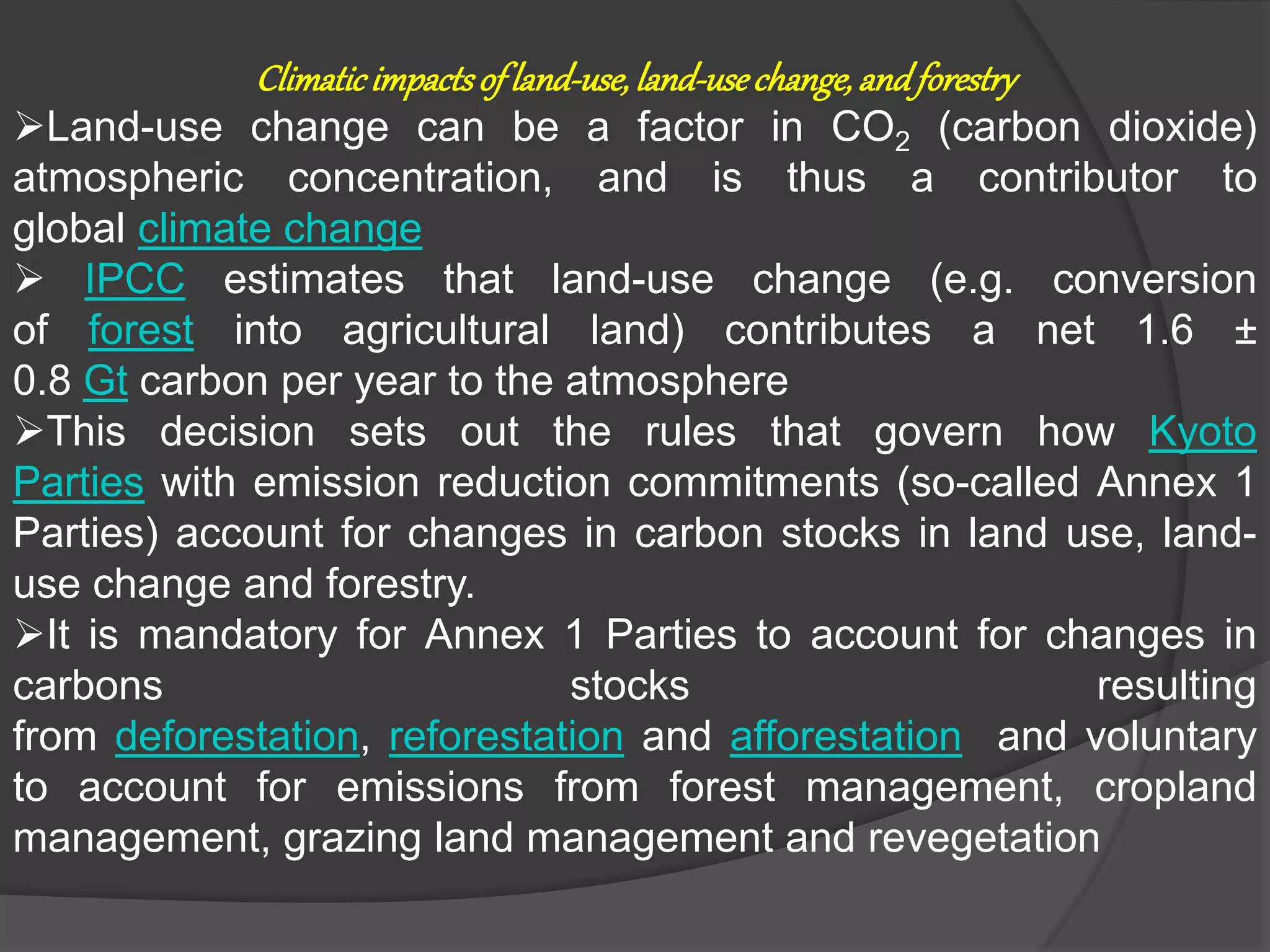 land use, land use change and forestry | PPTX