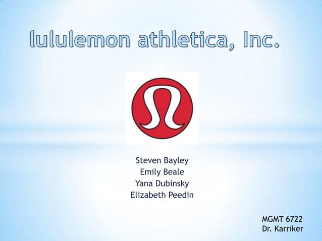 Lululemon Athletica Case 2 | PPT