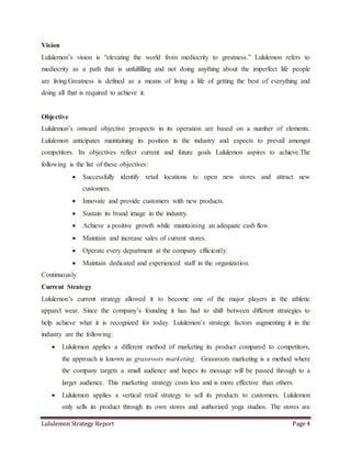Lululemon Strategy Report | DOCX