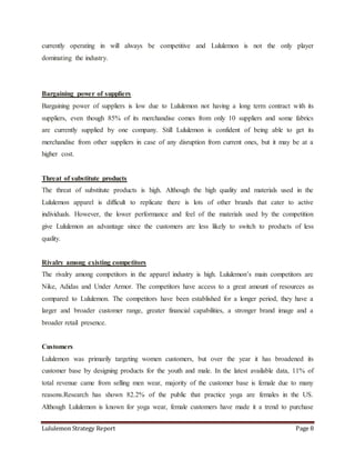 Lululemon Strategy Report | DOCX