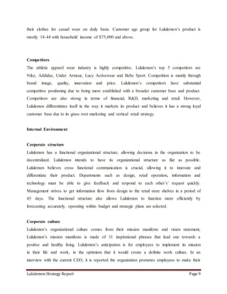 Lululemon Strategy Report | DOCX