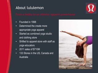 Strategic Review of Lululemon Athletica | PPTX