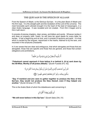 Lumatul itiqaad (Sufficiency of Creed) | PDF