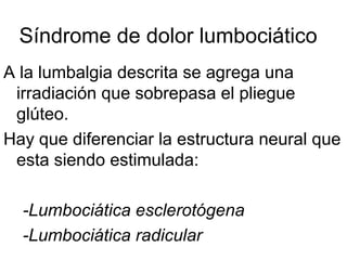 Lumbago lumbociatica | PPT