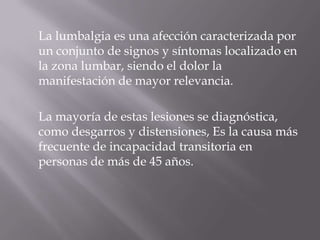 Lumbalgia | PPTX
