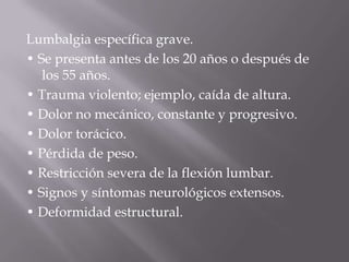 Lumbalgia | PPTX