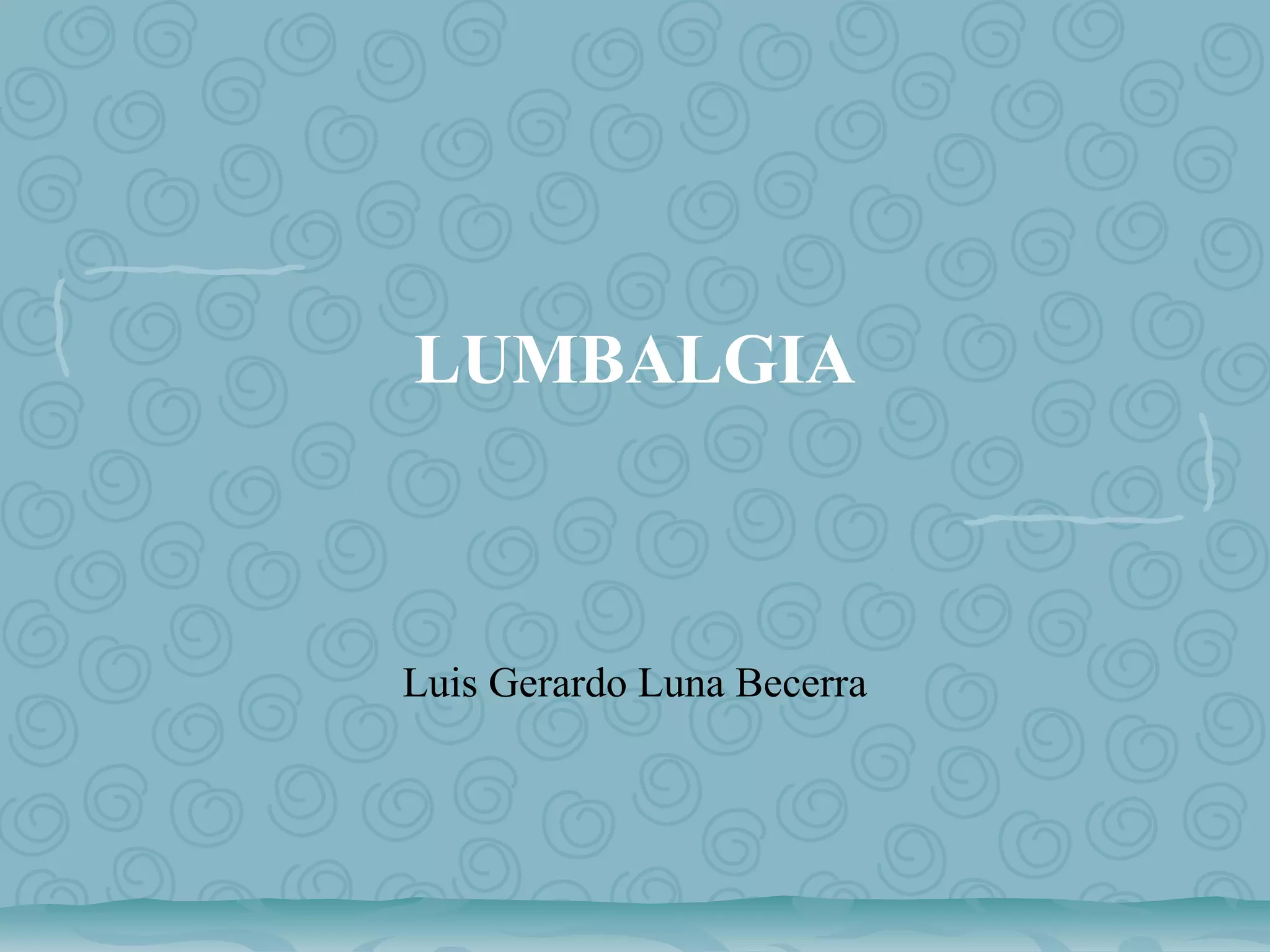 Lumbalgia | PPT