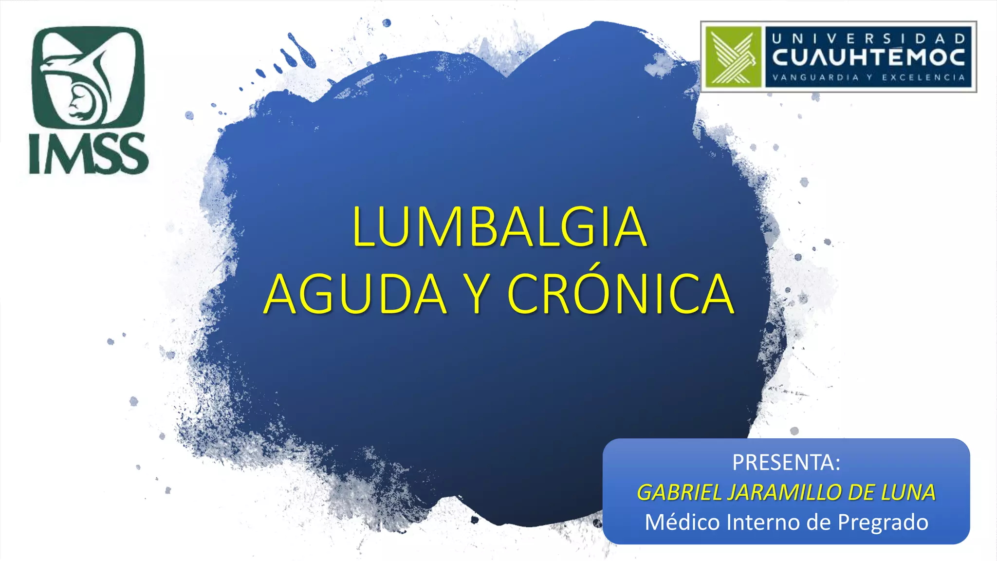 Lumbalgia Aguda y Crónica | PPTX