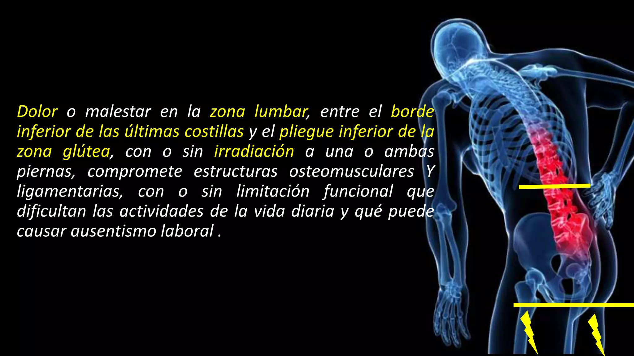 Lumbalgia Aguda y Crónica | PPTX