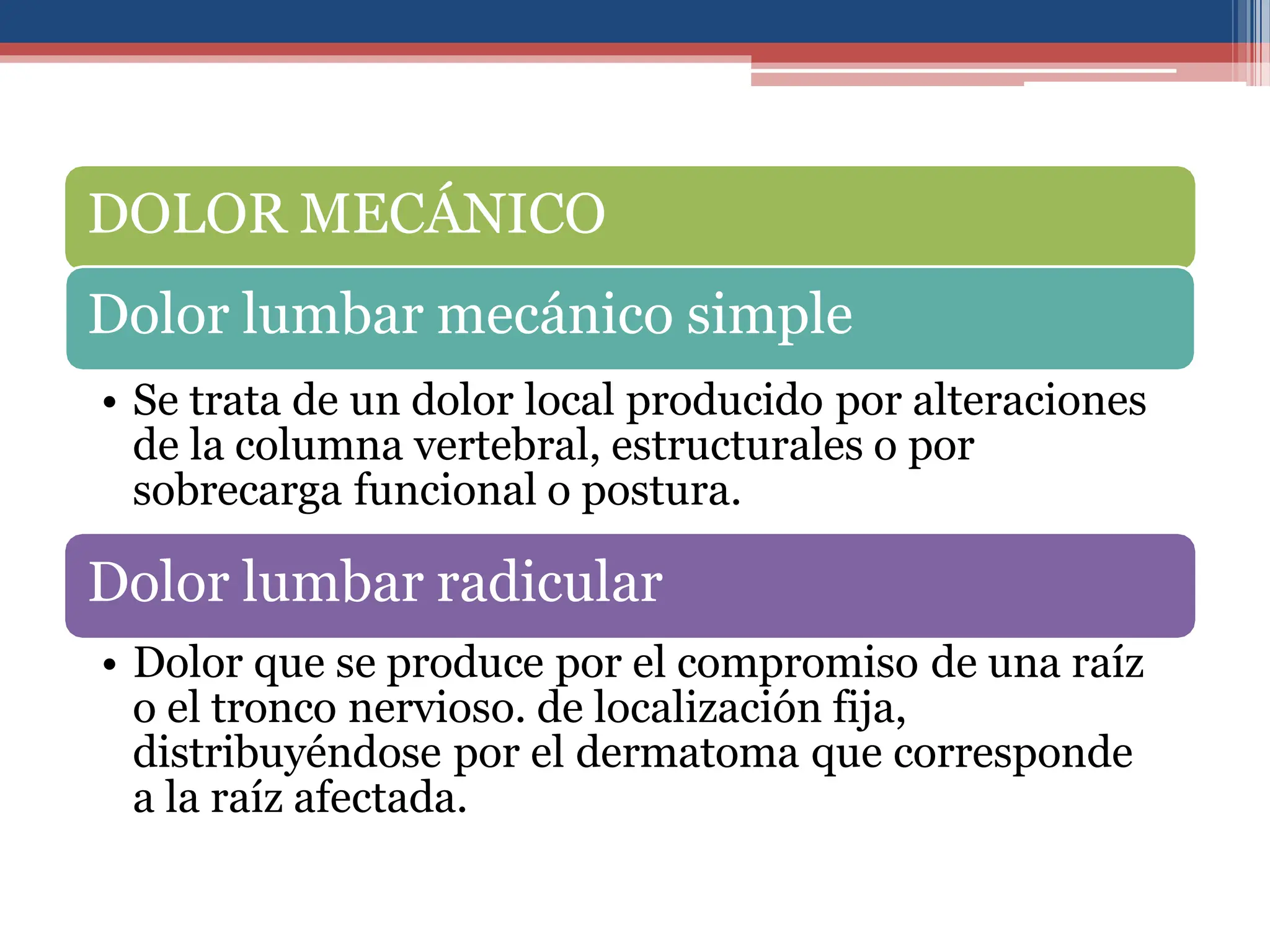 lumbalgia y su relación traumatología y ortopedia | PPTX