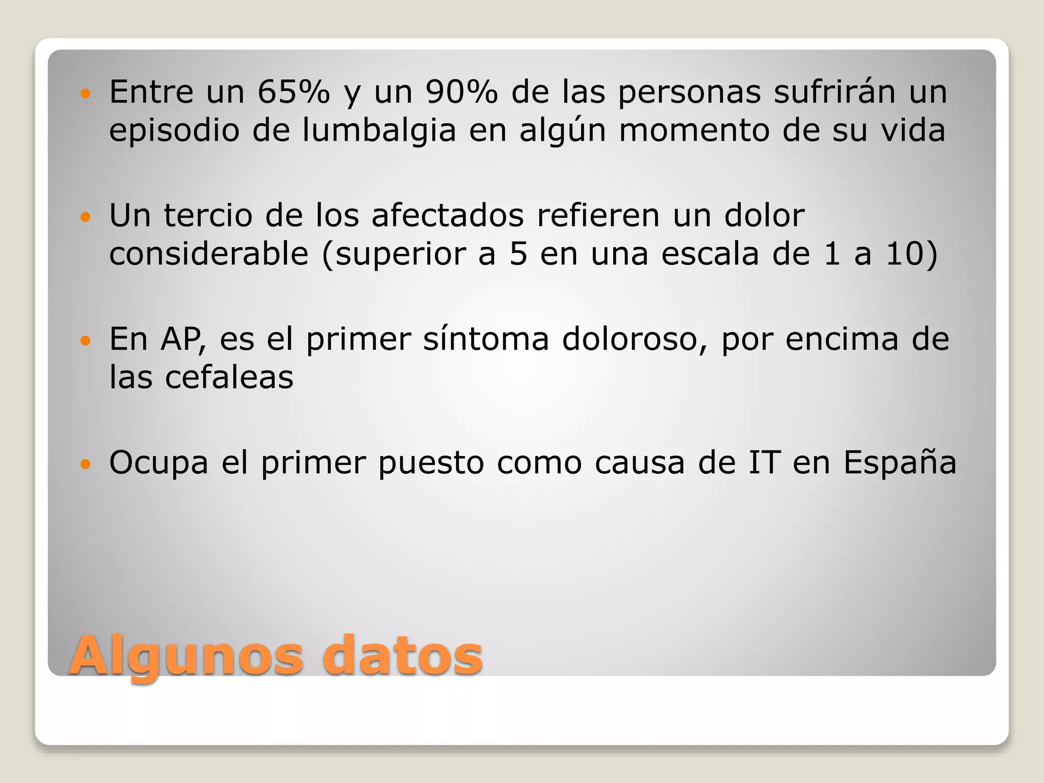 MI paciente consulta por... Lumbalgia | PPTX | Physical Therapy | Wellness