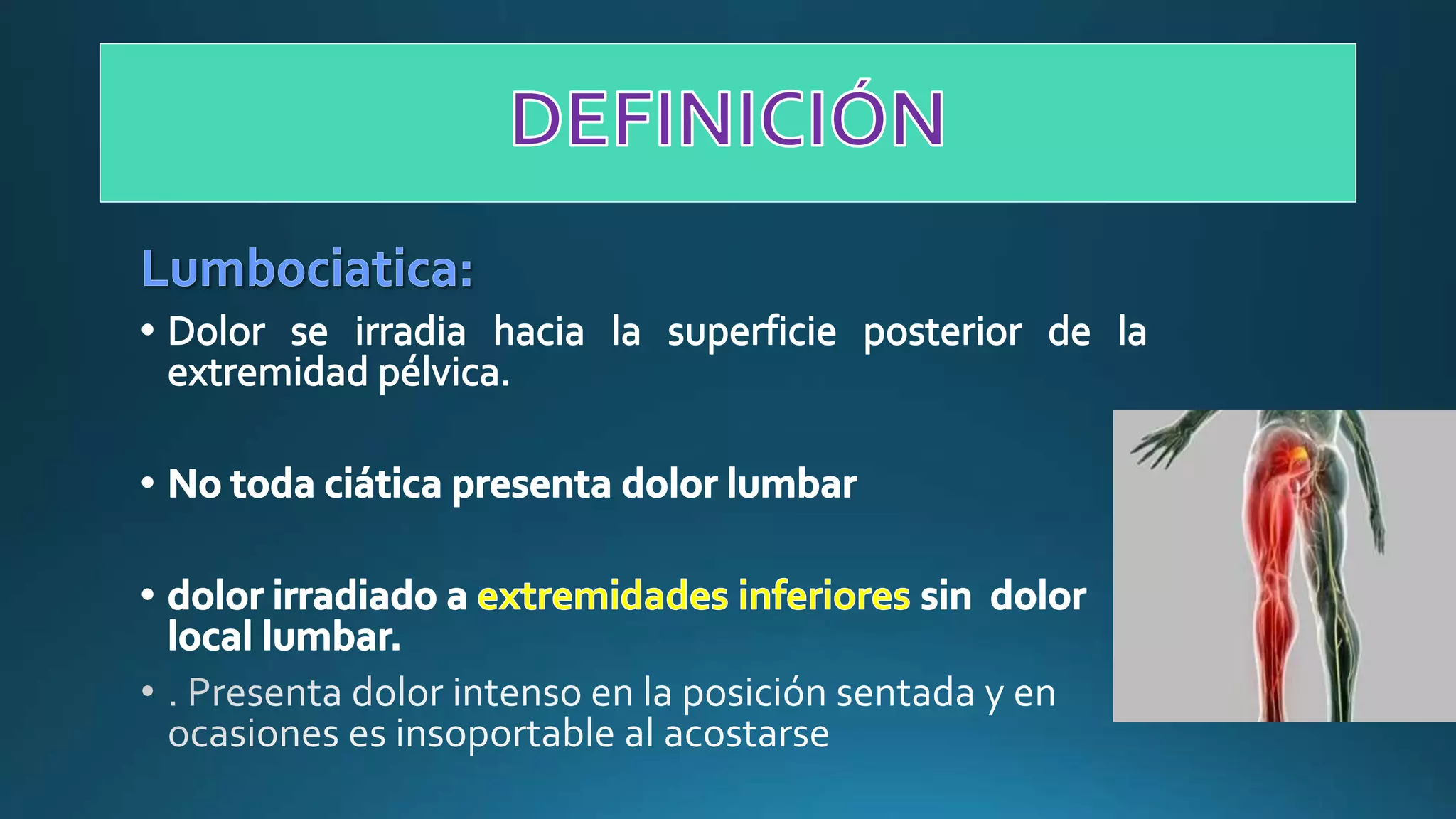 Lumbalgia y lumbociatica | PPTX