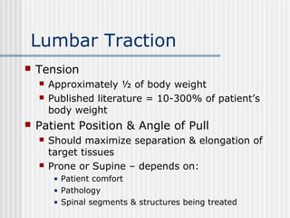 Tx Lumbar and-cervical | PPT
