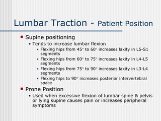 Tx Lumbar and-cervical | PPT