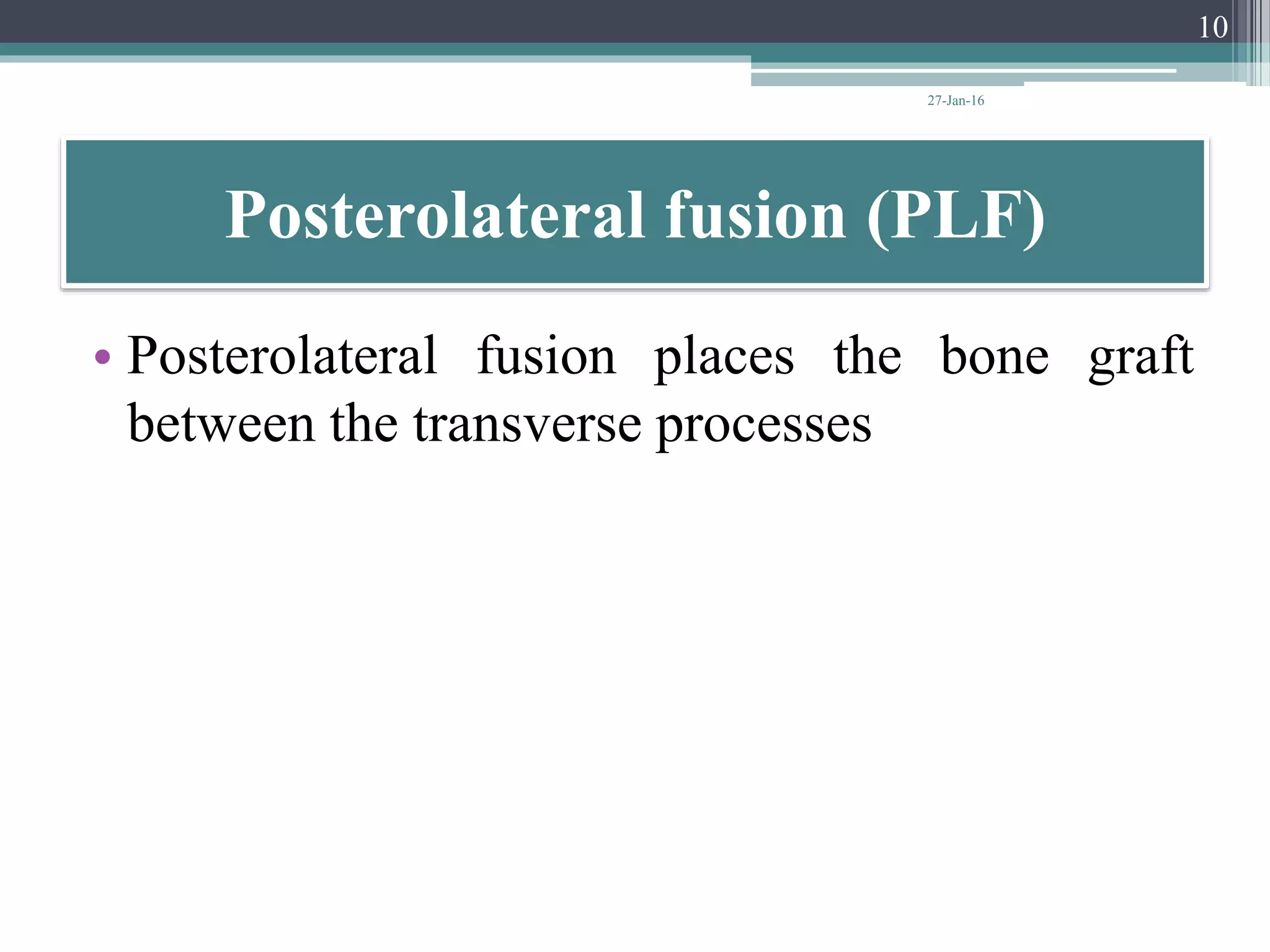 Lumbar interbody fusion indications techniques and complications | PPTX
