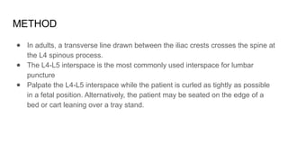 Lumbar puncture notes basics for understanding | PPTX
