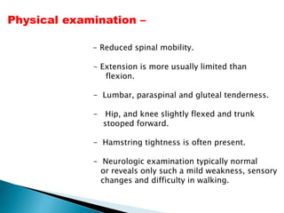 LUMBER CANAL STENOSIS ppt (5) | PPTX