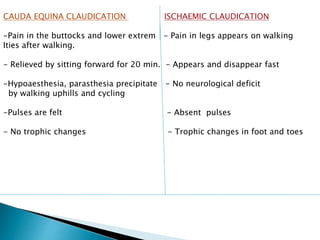 LUMBER CANAL STENOSIS ppt (5) | PPTX