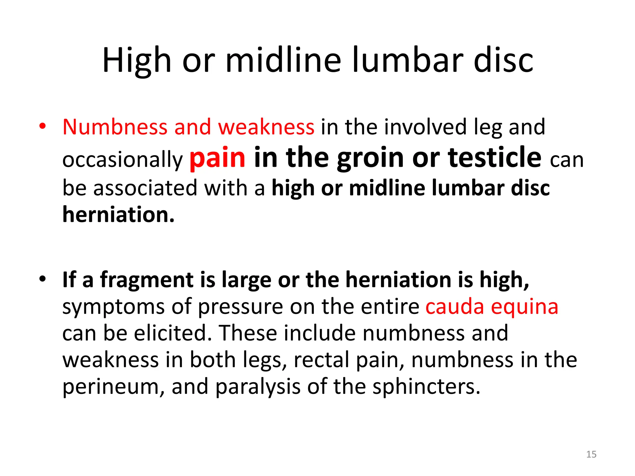 LUMBAR DISC HERNIATION CAMPBELLS ORTHOPEDIC | PPTX