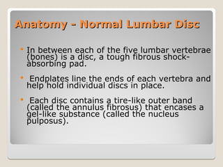 Lumbar disc herniation- a cause of disability .ppt