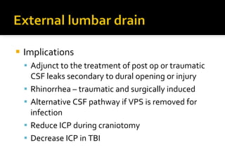 Lumbar drains and taps | PPT
