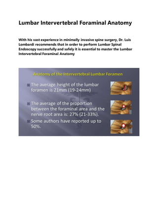 Lumbar intervertebral foraminal anatomy | DOCX