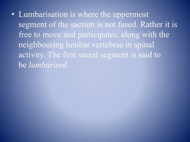 lumbarisation.pptx | Physical Therapy | Wellness