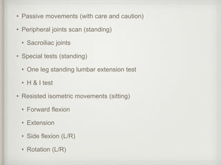 Lumbar pain - Mrinal Joshi | PPT