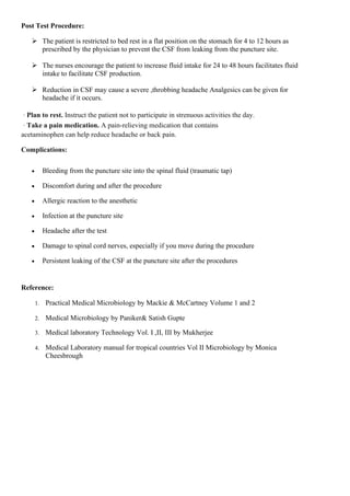 Lumbar puncher notes | PDF