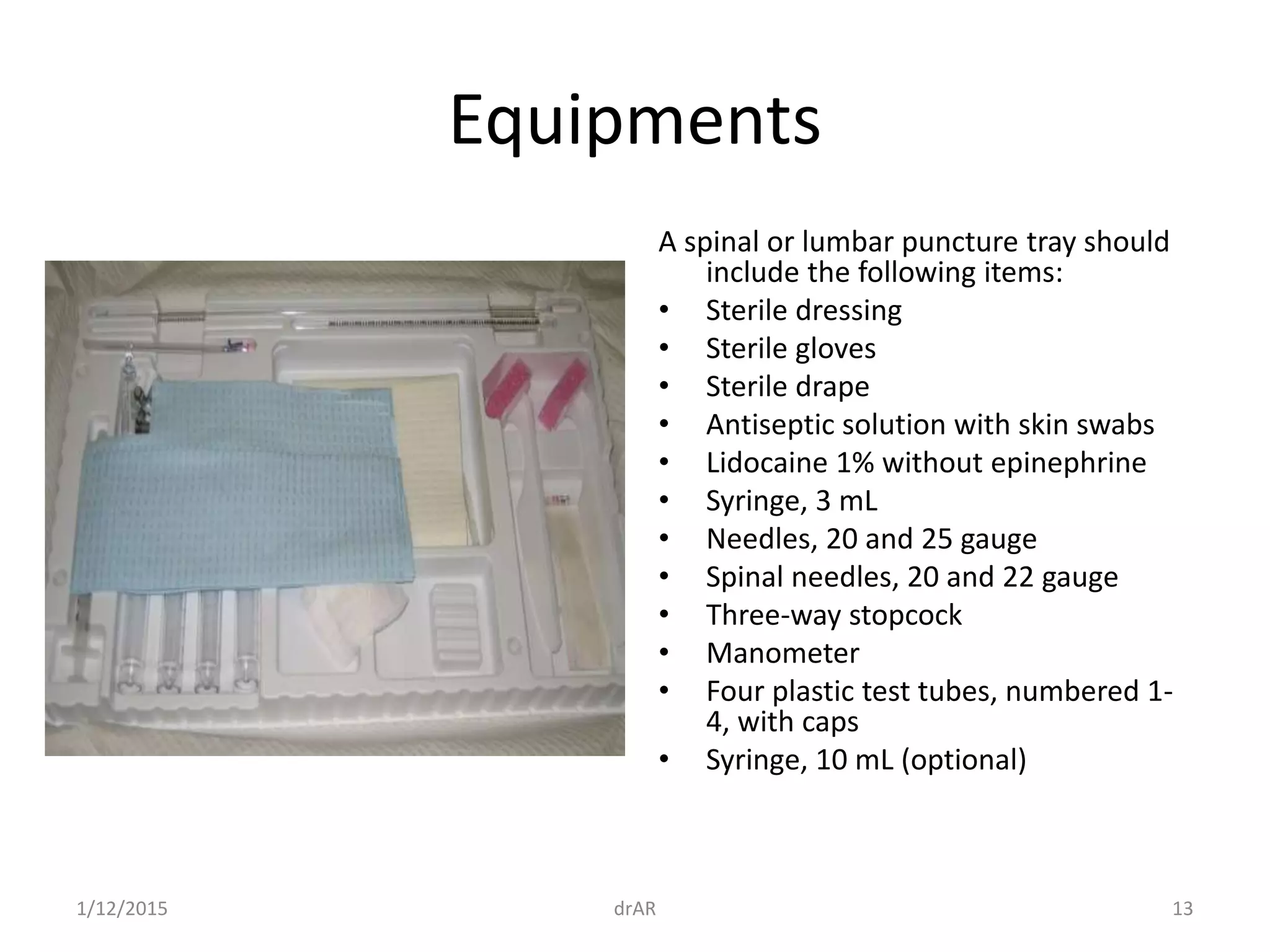 Lumbar puncture | PPTX