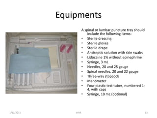 Lumbar puncture | PPTX