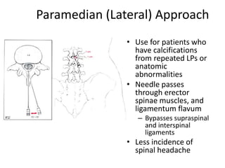 Lumbar puncture | PPTX