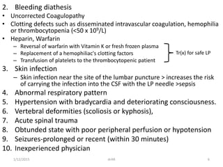 Lumbar puncture | PPTX