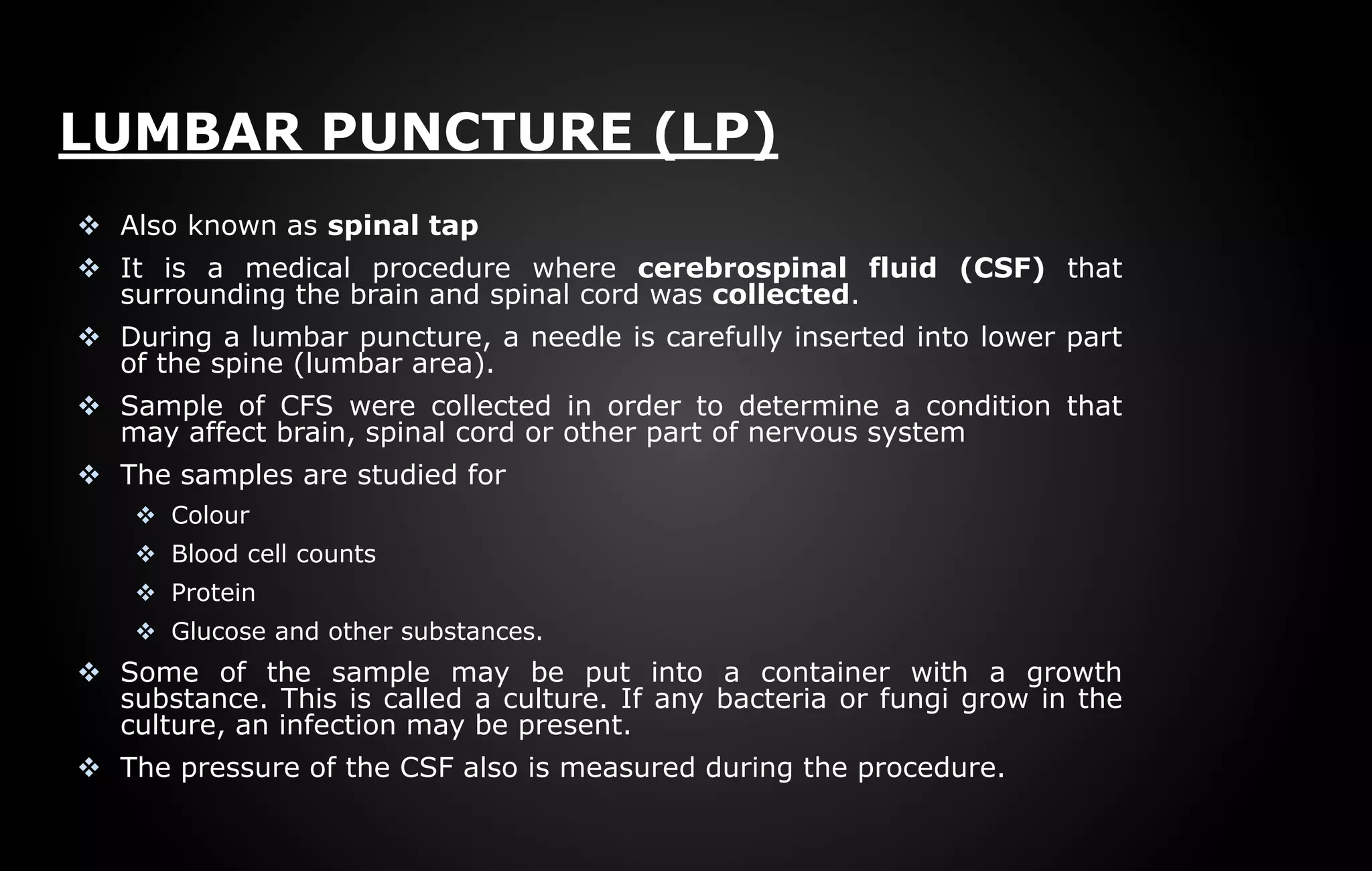 Lumbar Puncture | PPTX